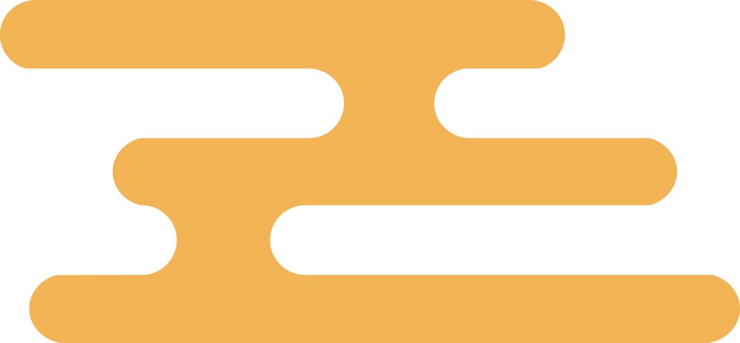 Traditional asian abstract geometric cloud outline