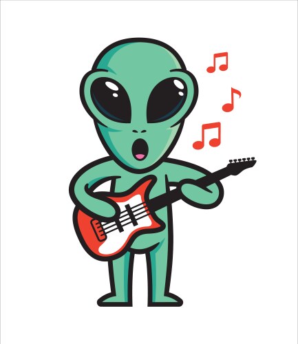 Alien mascot character design Royalty Free Vector Image