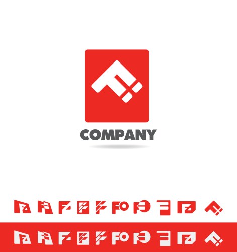 Fz f z logo letters with red and black colors Vector Image