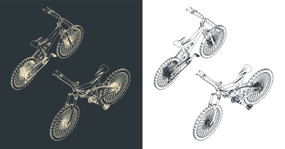 Bike Blueprint Bicycle Vector Images (over 170)