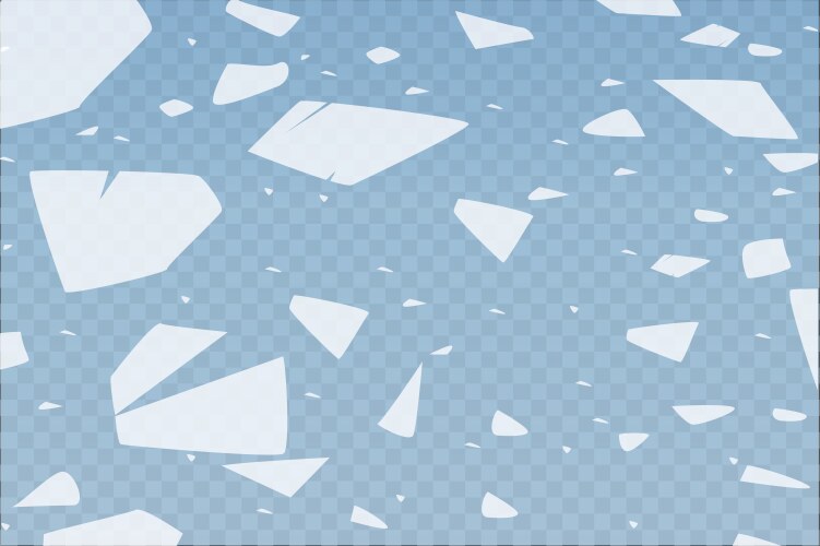 Surface texture is cracked on ice isolated Vector Image