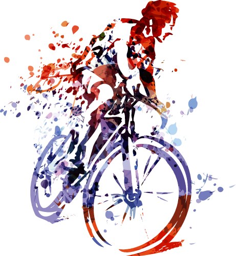 Athlete bike cyclist Royalty Free Vector Image