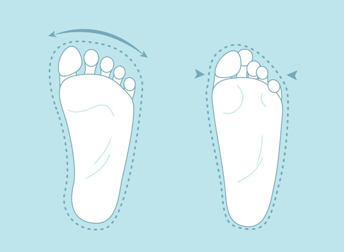 Healthy and deformed human feet comparison Vector Image