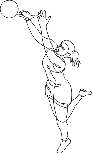 Netball drawing Vector Images & Graphics for Commercial Use | VectorStock