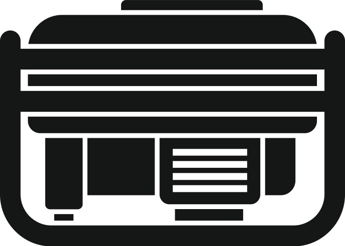 Portable Generator Providing Emergency Power Vector Image