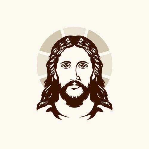 Face of jesus christ Royalty Free Vector Image