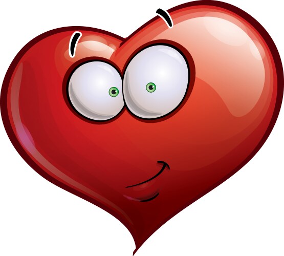 Heart faces happy emoticons hello Royalty Free Vector Image