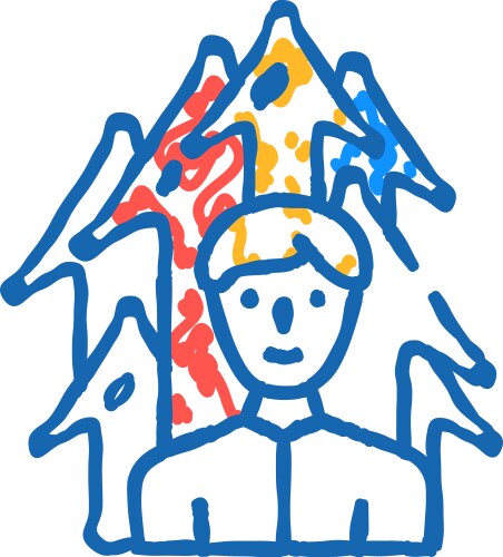 Employee cv resume icon doodle Royalty Free Vector Image