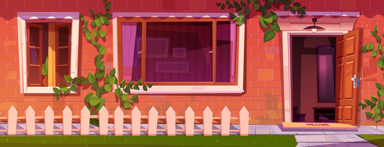 Cartoon door opening motion sequence animation Vector Image