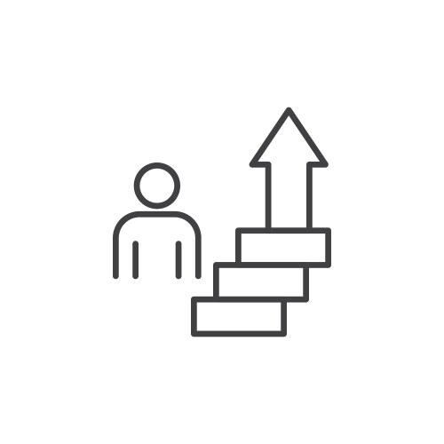 Personal development icon set human career growth Vector Image