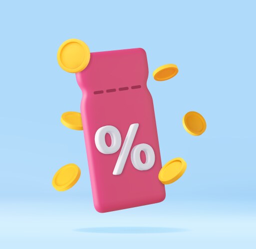 Voucher card cash back template design Royalty Free Vector