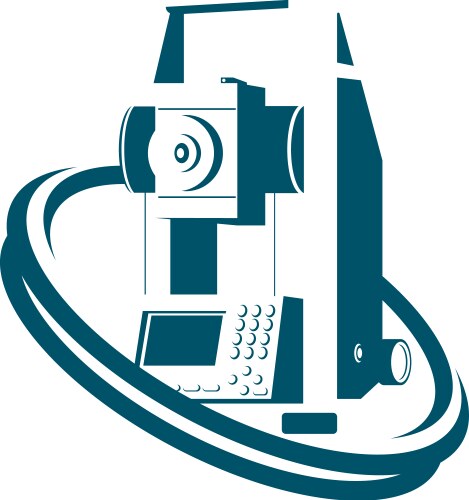 Geodetic measuring equipment engineering Vector Image