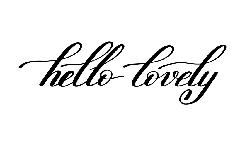 Hello weekend hand written lettering Royalty Free Vector
