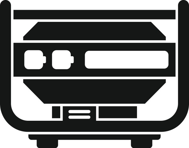 Portable power generator supplying electricity Vector Image