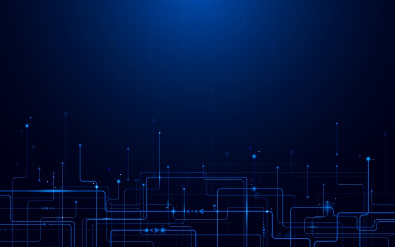 Abstract Futuristic Technology Circuit Lines Vector Image