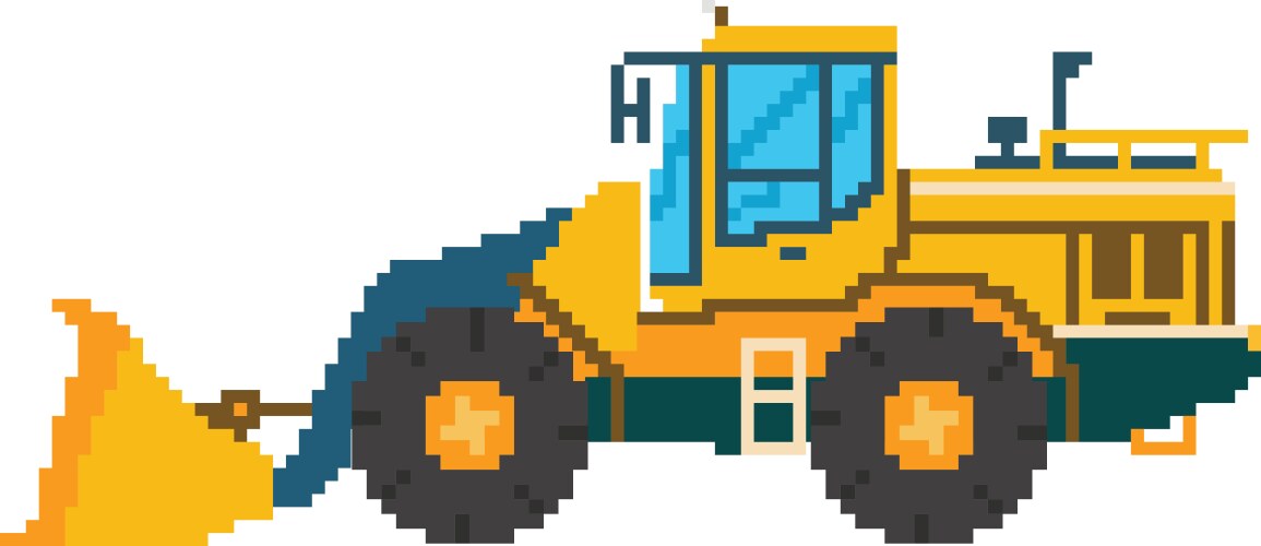 Fire truck designed in 8 bit Royalty Free Vector Image