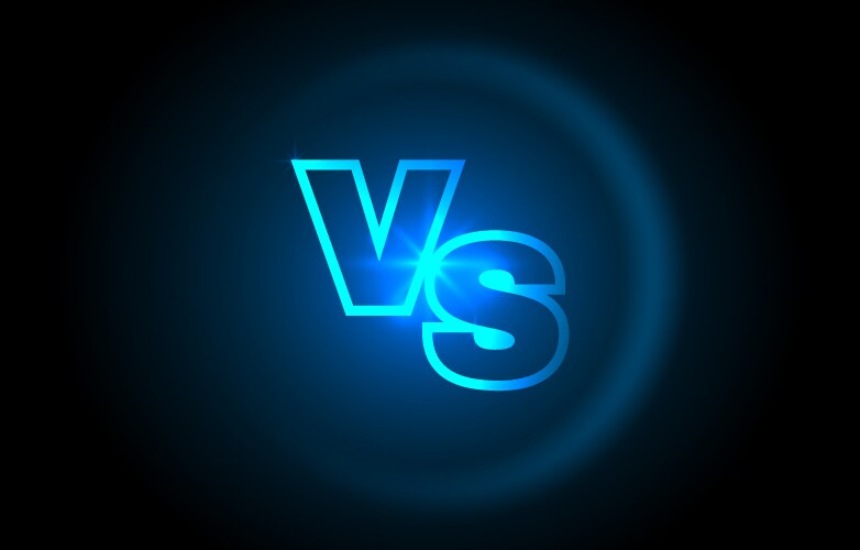 Vs letters versus banner competitive concept Vector Image