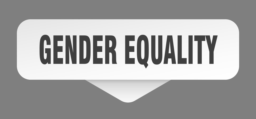 Gender equality sticker sign Royalty Free Vector Image
