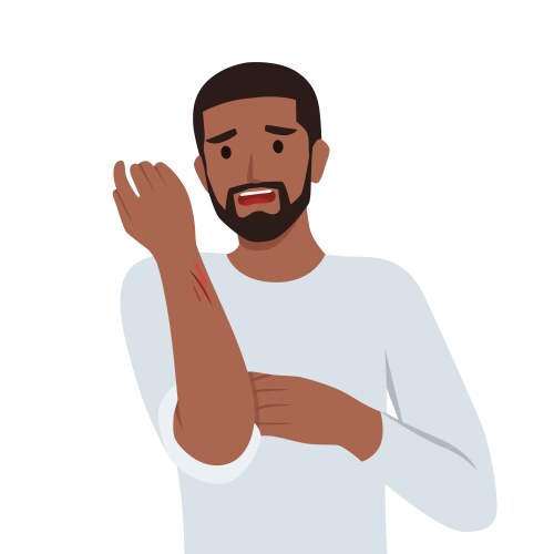 Wound of hand child skin scratch cut injury Vector Image