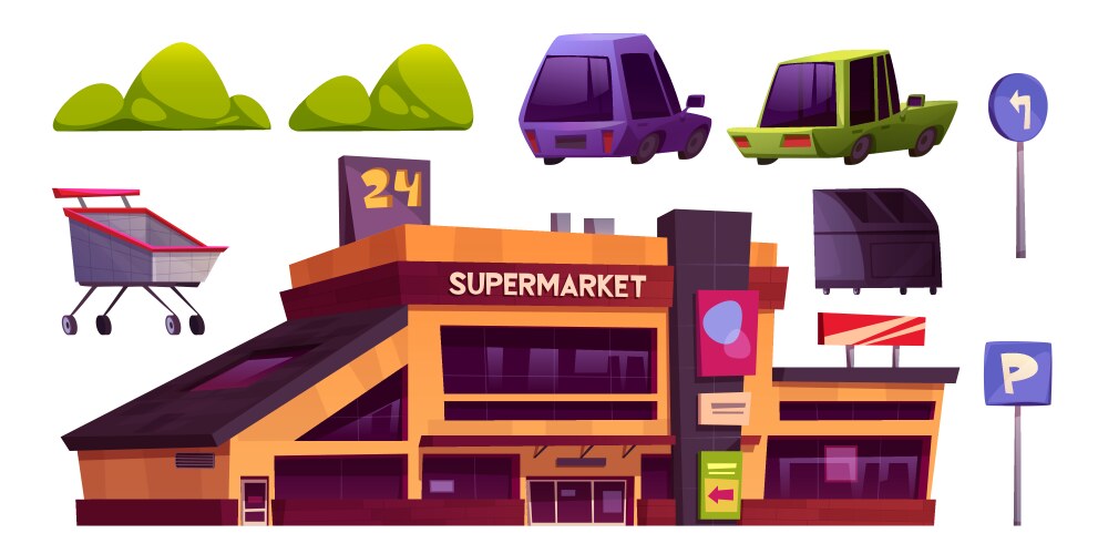 Supermarket Cartoon Vector Images (over 21,000)