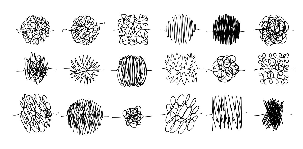 Hand drawn doodle scribbles lines and abstract – Royalty-Free Vector ...