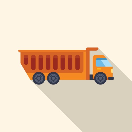 Tipper truck carrying building materials Vector Image