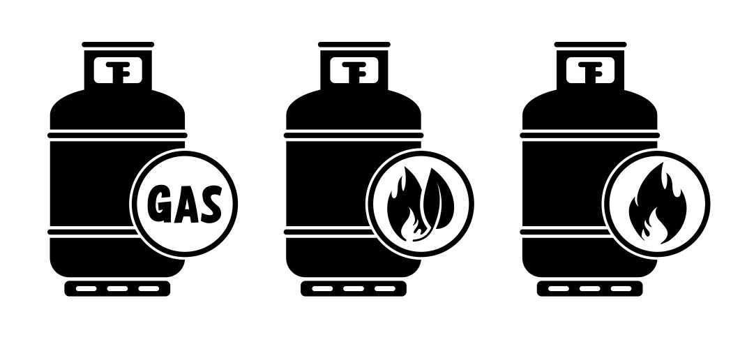 Cartoon propane gas cylinder Royalty Free Vector Image