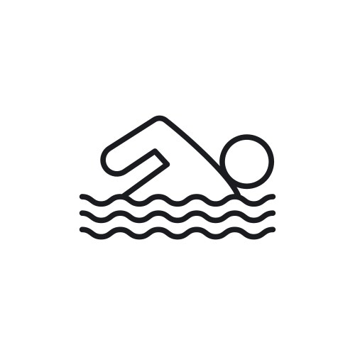 Swimmer icon set swim in pool symbol man Vector Image