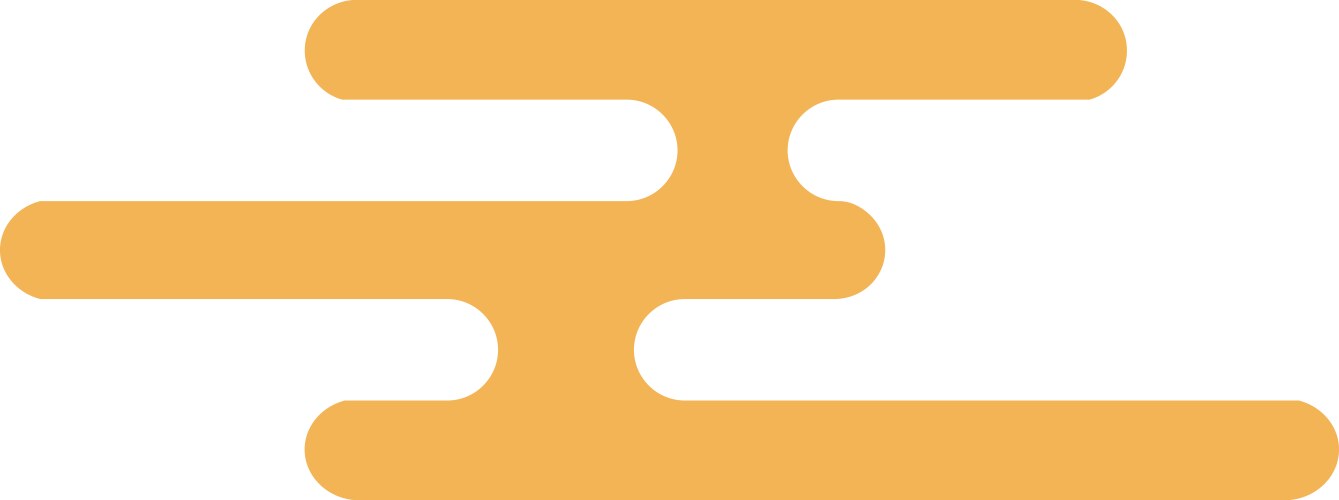 Traditional asian abstract geometric cloud outline