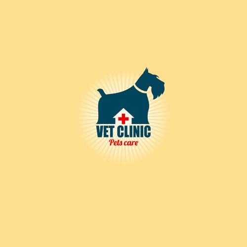 Veterinary practice filled brown logo Royalty Free Vector