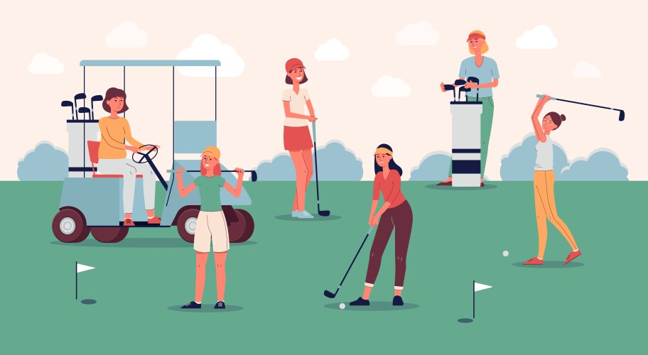 Female Golfer Cartoon Character Vector Images (over 310)