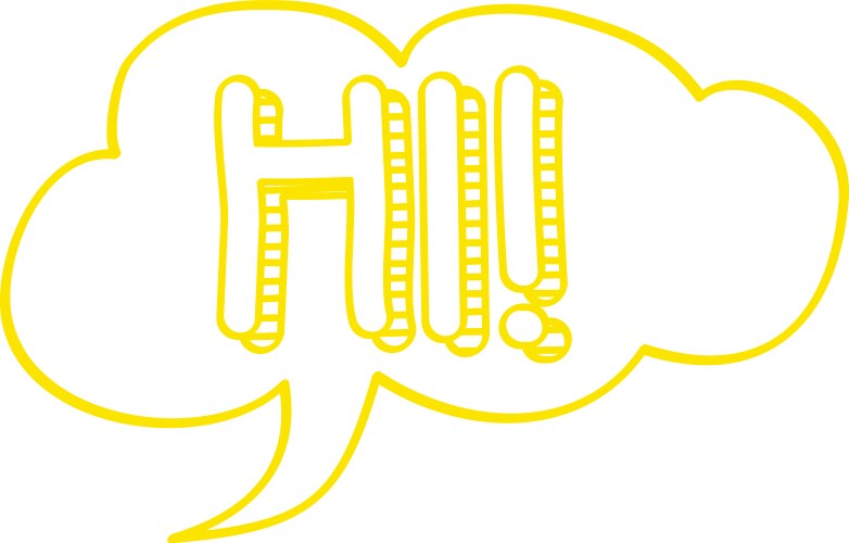 No message doodle chat sticker in comic cloud Vector Image