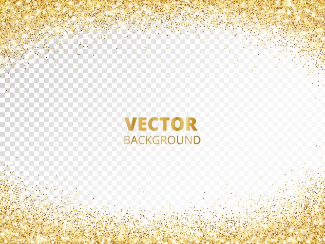 Glitter gold border template banner Royalty Free Vector
