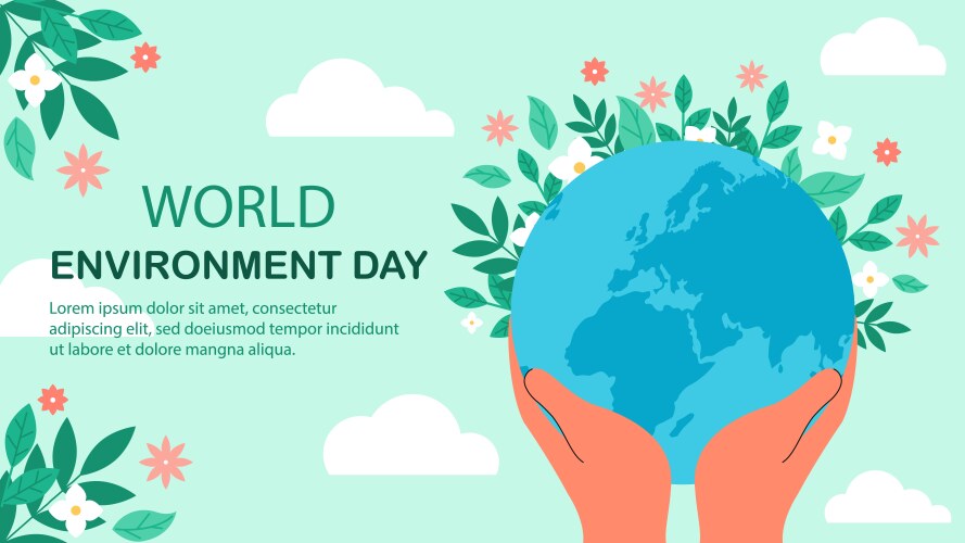 Environment day banner Royalty Free Vector Image