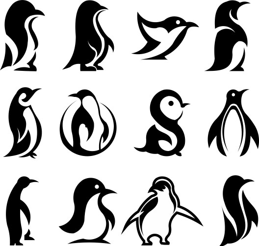 Heraldic phoenix set Royalty Free Vector Image