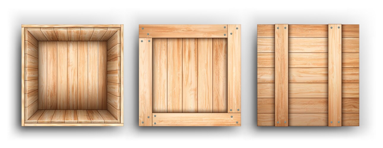 Realistic 3d Detailed Cargo Container Set Vector Image