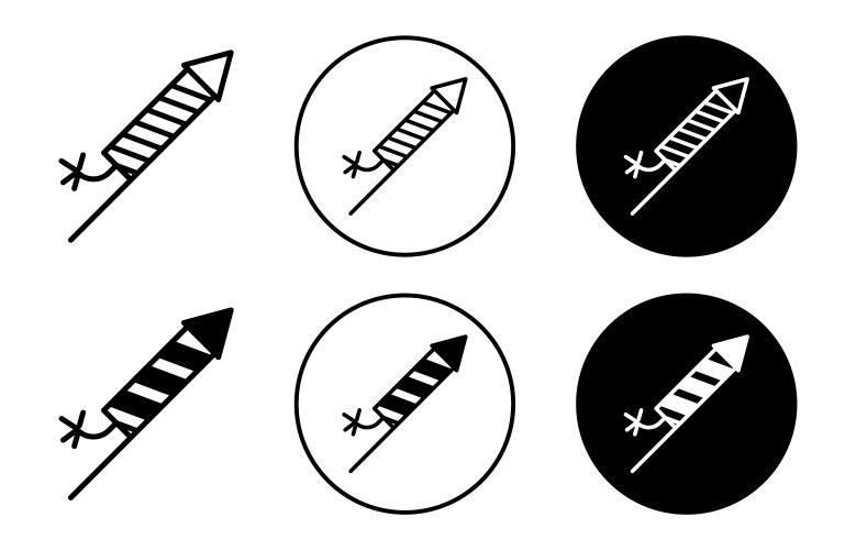 Firework Crackers Outline Vector Images (over 540)