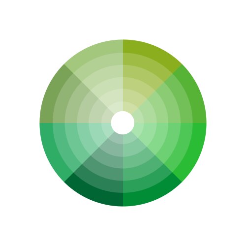 Green circular palette gradient color Royalty Free Vector