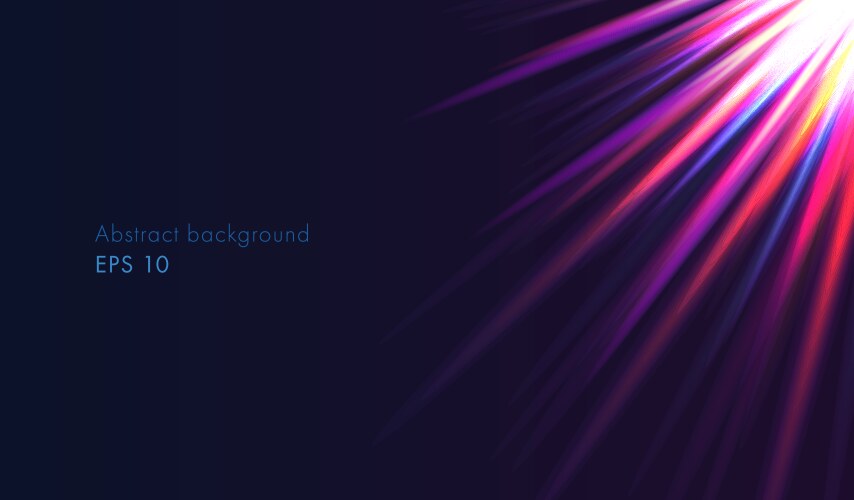 Sun rays light on black background Royalty Free Vector Image