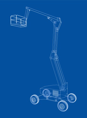 Aerial platform concept outline Royalty Free Vector Image
