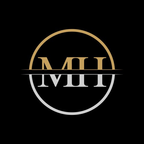 Elegant DD Monogram Logo - Gold & Silver Vector Image