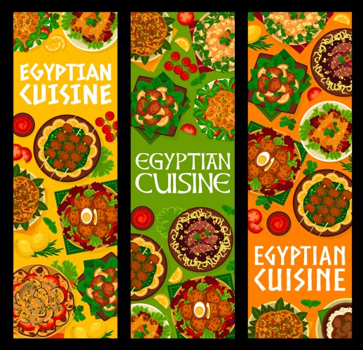 Egyptian food restaurant menu template Royalty Free Vector