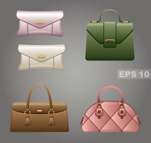 Contours of women bags Royalty Free Vector Image
