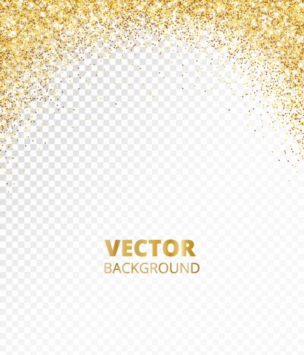 Glitter gold border template banner Royalty Free Vector