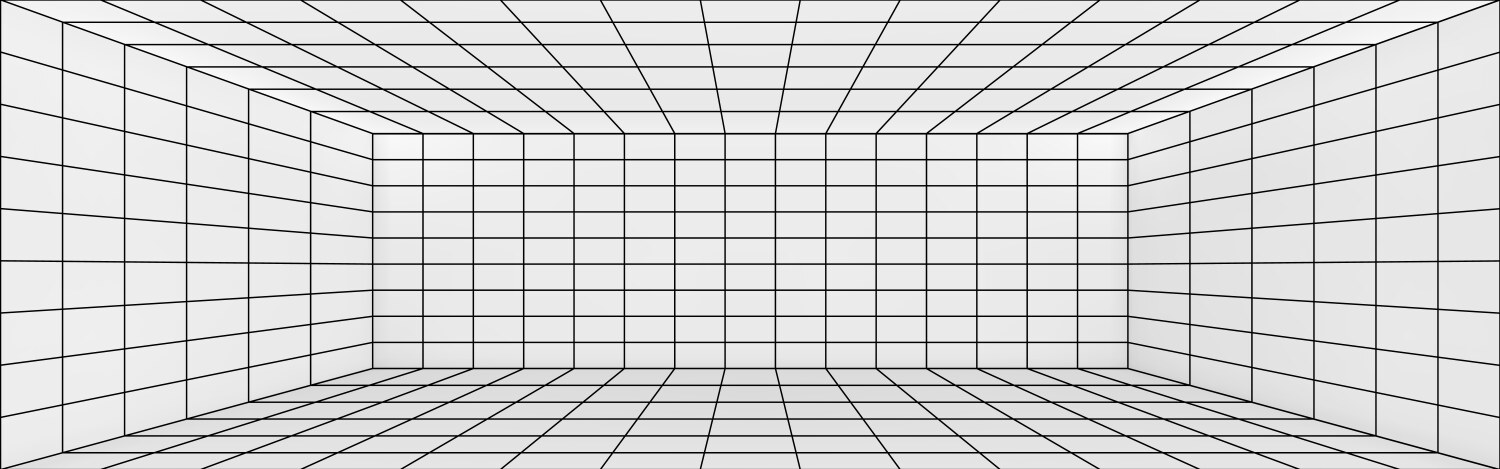 3d room grid with one point perspective Royalty Free Vector