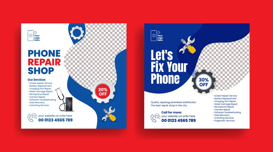 Electronics repair banner Vector Images & Graphics for Commercial Use ...