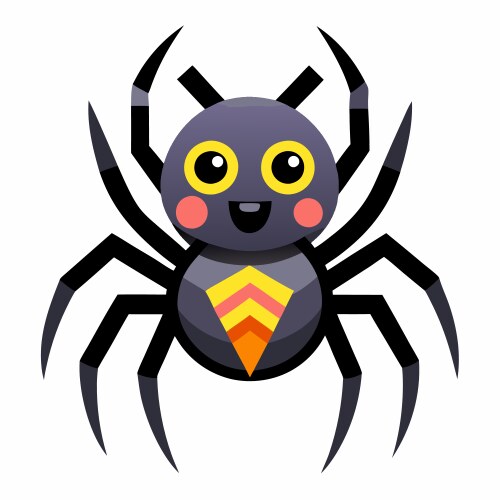 Common house spider angry icon Royalty Free Vector Image