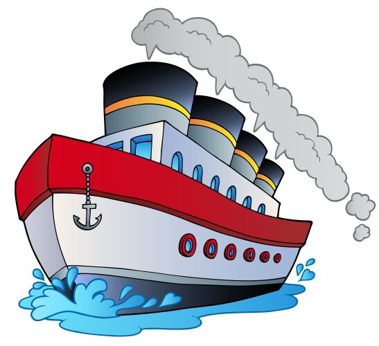 Cartoon boat Royalty Free Vector Image - VectorStock