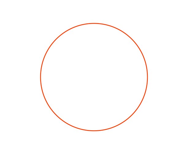 Circle shape outline stroke black symbol Vector Image