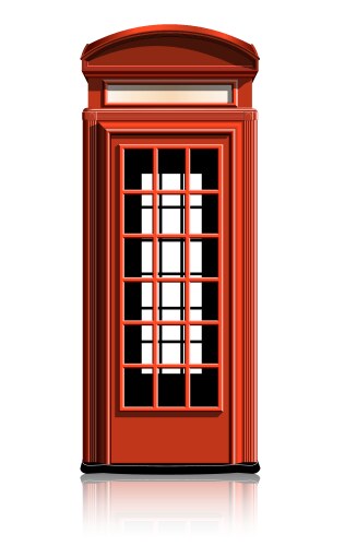 English red phone booth Royalty Free Vector Image